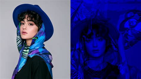 Blue Bird Silk Scarf On Behance