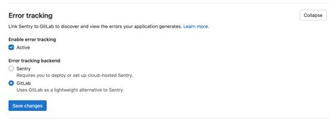 Error Tracking · Operations · Help · Gitlab