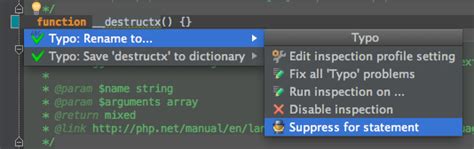 Idea How To Suppress Warnings For Spelling Typos Stack Overflow