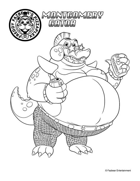 Monty Coloring Page Monty Gator Coloring Page Coloring Pages
