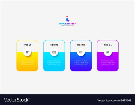 Four Rectangular Elements With Circles Placed Vector Image