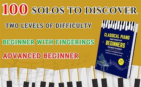 100 Classical Piano Sheet Music For Beginners The Great Classics Of