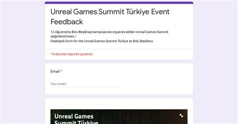 unreal engine on linkedin unreal games summit türkiye event feedback