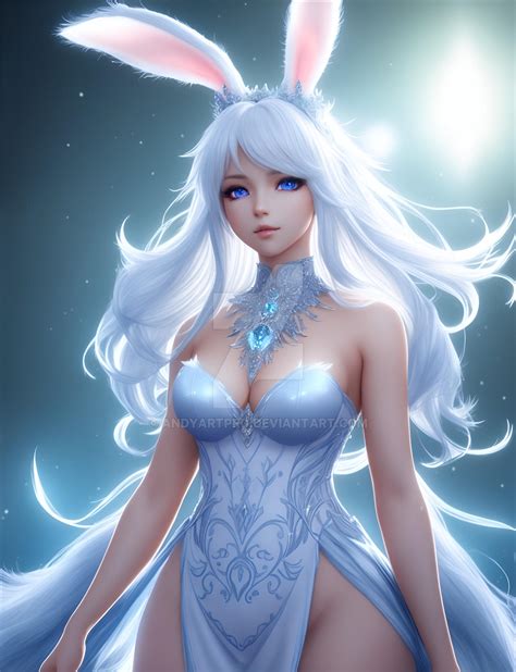 Sexy Beautiful Woman White Bunny Style 11 By Andyartpro On Deviantart