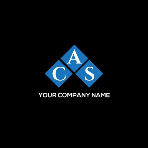 Cas Letter Designcas Letter Logo Design On Black Background Cas