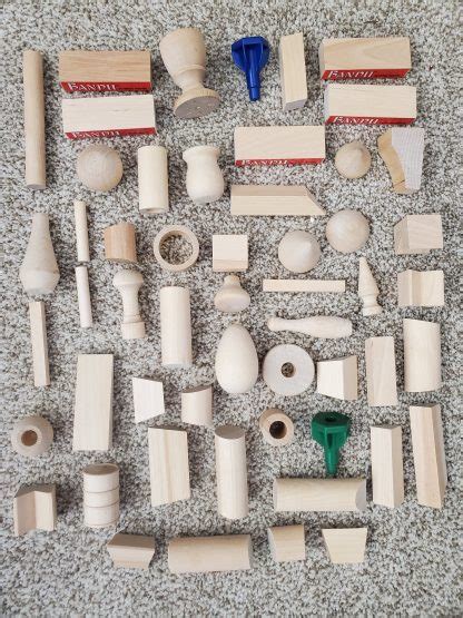 Wooden Assorted Blocks 50 Pieces Denver Blocks