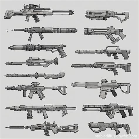 Future Weapons Illustration Stable Diffusion Online