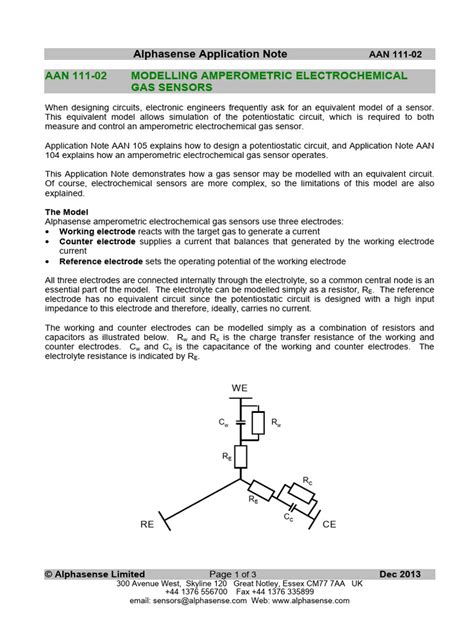Modelling Amperometric Electrochemical Gas Sensors Download Free Pdf Capacitor Electrode