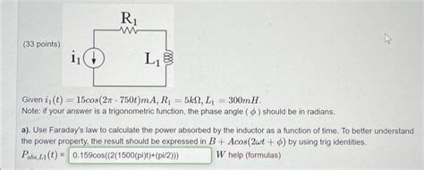 Solved B Derive The Energy Stored In The Inductor As A