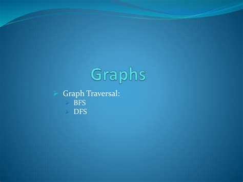 Data Structure And Algorithms Graph Traversal Pptx Computing Technology And Computing