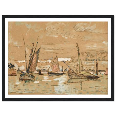 Bateaux à Honfleur 1922 Art Print Paul Signac Quipham Collections