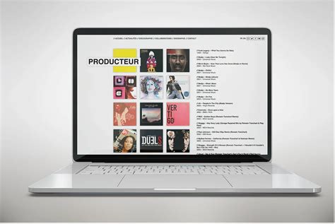 Site Web De Lartiste Producteur Romain Tranchart On Behance