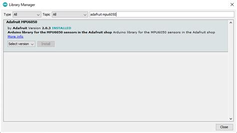 Install Adafruit MPU library Arduino IDE مرکز دانلود ایران میکرو