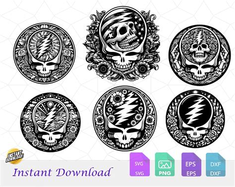 Grateful Dead Svg Bundle Png Grateful Dead Instant Download Cricut