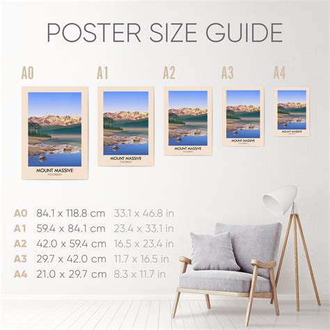 Mount Massive Colorado Usa Travel Poster Bucket List Prints