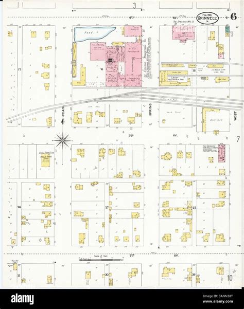 This 1906 Sanborn Fire Insurance Map Of Grinnell Iowa Provides A