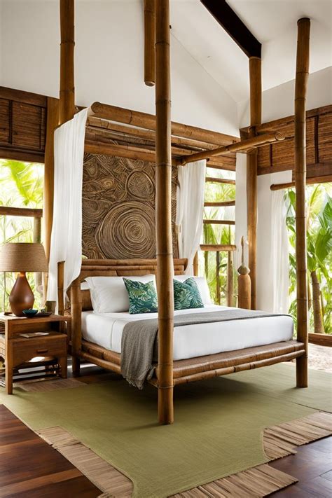 Eco Friendly Tropical Bedroom Tropical Bedrooms Bamboo House Design
