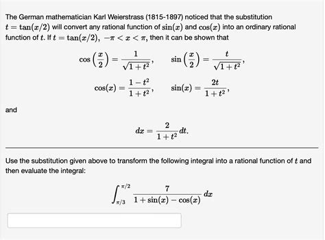 Solved The German Mathematician Karl Weierstrass 1815 1897