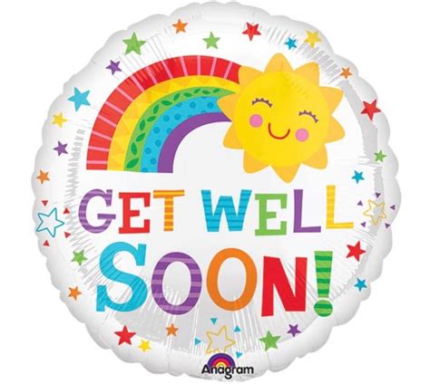 Get Well Soon Balloons Feel Better Balloon Rainbow Balloon Care Package Get Well T