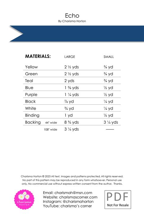 Digital Quilt Pattern~ Echo