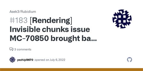 Rendering Invisible Chunks Issue Mc 70850 Brought Back By Rubidium