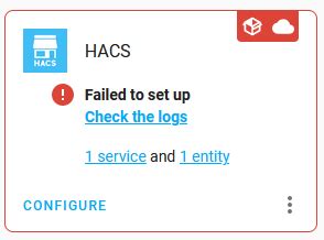 HACS Integration Failed To Set Up Issue Hacs Integration GitHub