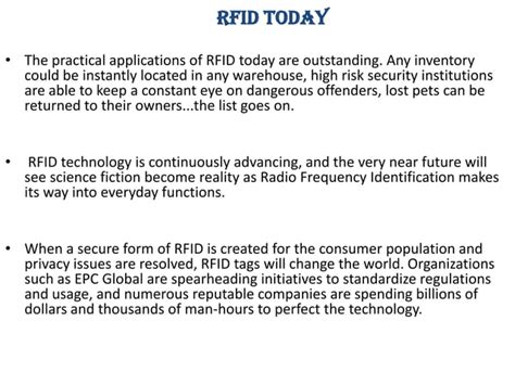 Rfid Technology Pptx Technology And Computing
