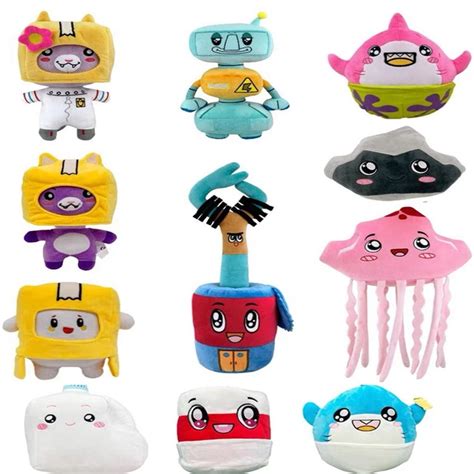 Lankybox Ocean Series Plush Toy Ghostrockyrobotfoxy Spongebob