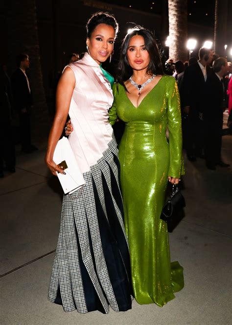 Salma Hayek In Lime Green Gucci Gown At Lacma Art And Film Gala 2025