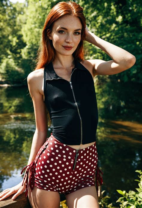 Redhead Woman With Flat Chest By Ai Giictifgirl On Deviantart