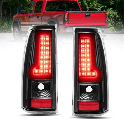 Black Led Tail Lights Rear Lamps For 2003 2006 Chevy Silverado Gmc Sie