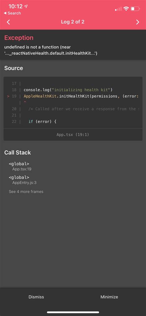 cannot initialize health kit inithealthkit undefined · issue 104