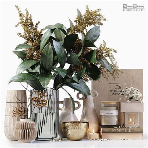 Decorative Set 144 3d Model Cgtrader
