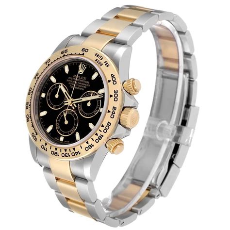 Rolex Cosmograph Daytona Steel Yellow Gold Black Dial Watch 116503 Box