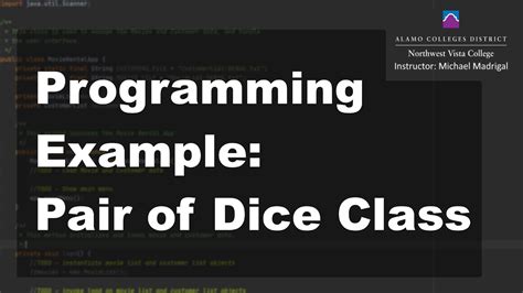 Java 1 Online 411 Writing Classes Pair Of Dice Class Youtube