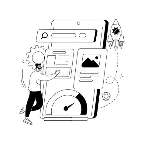 Accelerated Mobile Pages Abstract Concept Vector Illustration Stock