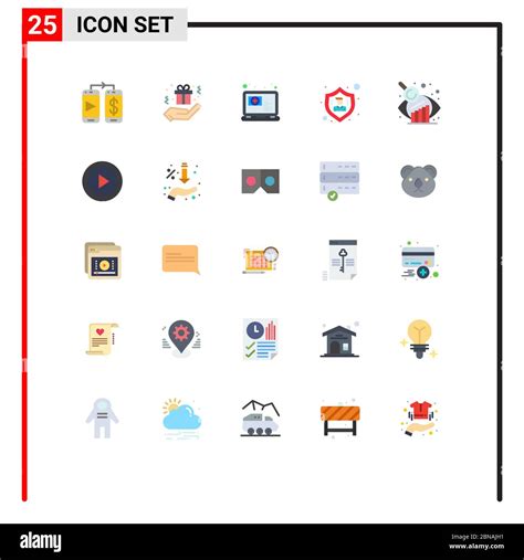 25 Thematic Vector Flat Colors And Editable Symbols Of Abstract Graphical Analysis Question