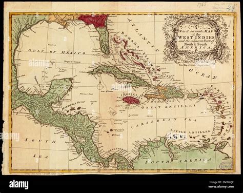 A New And Accurate Map Of The West Indies And The Adjacent Parts Of North