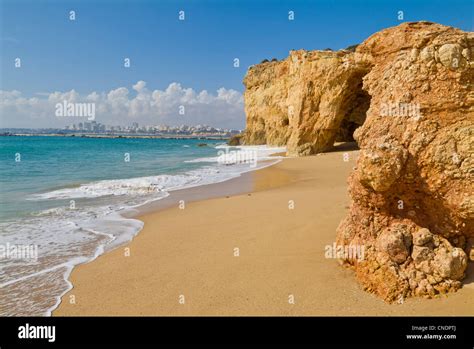 Pintadinho Beach Rocks Surf And Sand Ferragudo Portimao Algarve