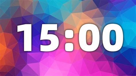 15 Minutes Countdown Timer With Ticking Sound Alarm Clock Sound YouTube