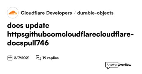 Docs Update Cloudflarecloudflare Docspull746