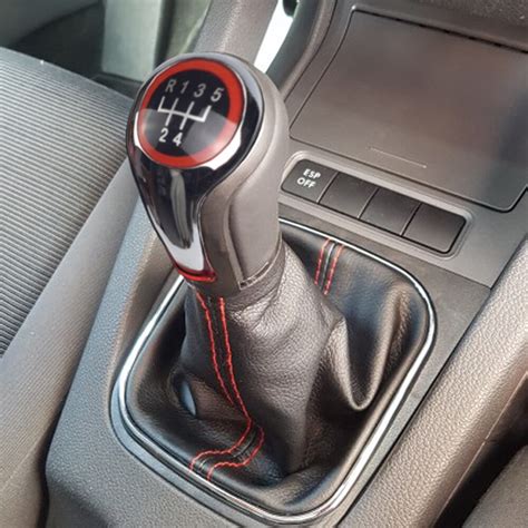 5 6 Speed Manual Car Shifter Boot Gear Shift Knob Head Lever