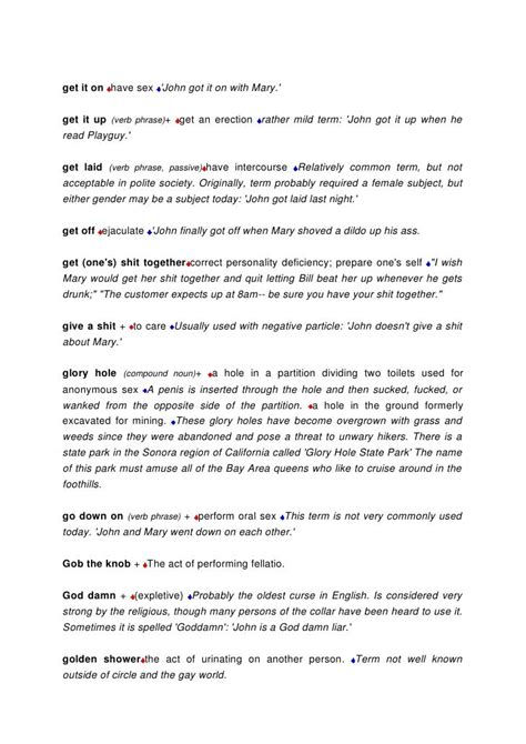 Alternative English Dictionary Comprehensive Vulgar Slang And Sex R