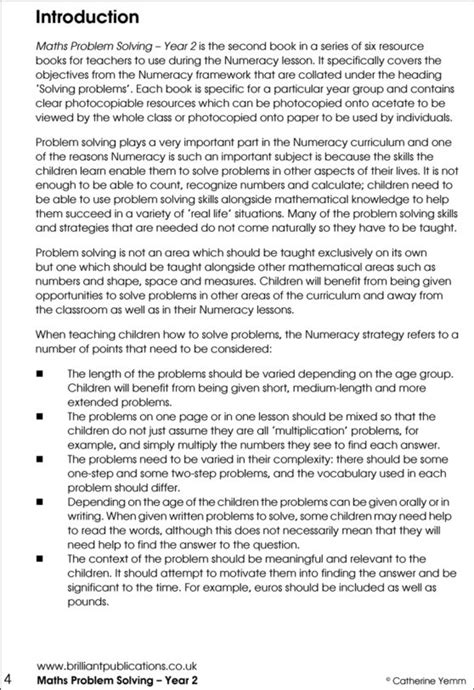 Maths Problem Solving Year 2