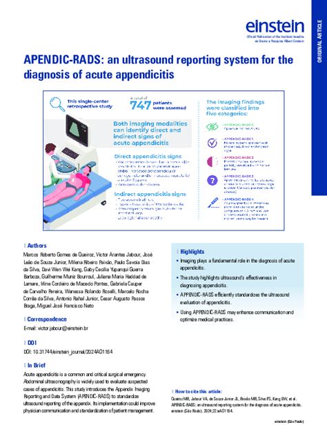 Pdf Apendic Rads An Ultrasound Reporting System For The Diagnosis Of Acute Appendicitis