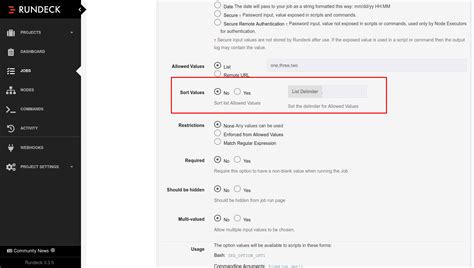 When Sort Values Is Selected For An Option It Doesnt Save To The File Definition Or Sort The