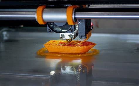 3d Printer Printing Model Close Up Process Of Printing A Model On A 3d