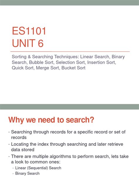 Unit 6 Sorting Pdf Computer Programming Algorithms And Data Structures