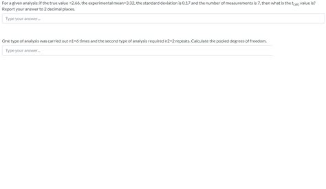 Solved For A Given Analysis If The True Value The Chegg