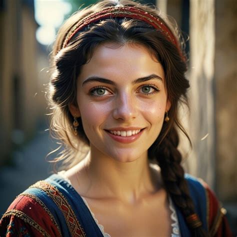 Medieval Peasant Woman Ancient Female Farmer Serf Premium Ai